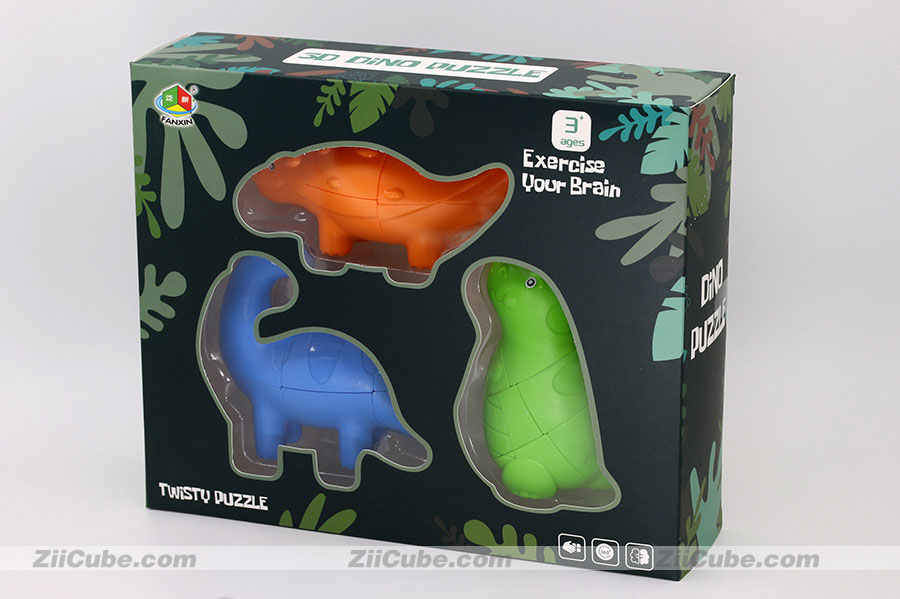 FanXin Six Little Dinosaurs 2x2x3 cube puzzle - [ziiCube.com] Puzzles solver magic twisty rubik ...