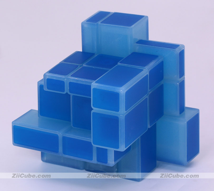 QY Luminous‌ Blue Mirror Cube Fluorescent Glow [ZiiCube.com]