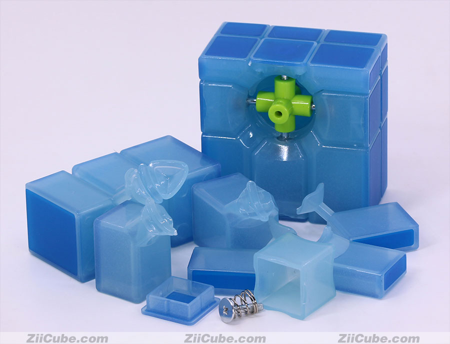 QY Luminous‌ Blue Mirror Cube Fluorescent Glow [ZiiCube.com]