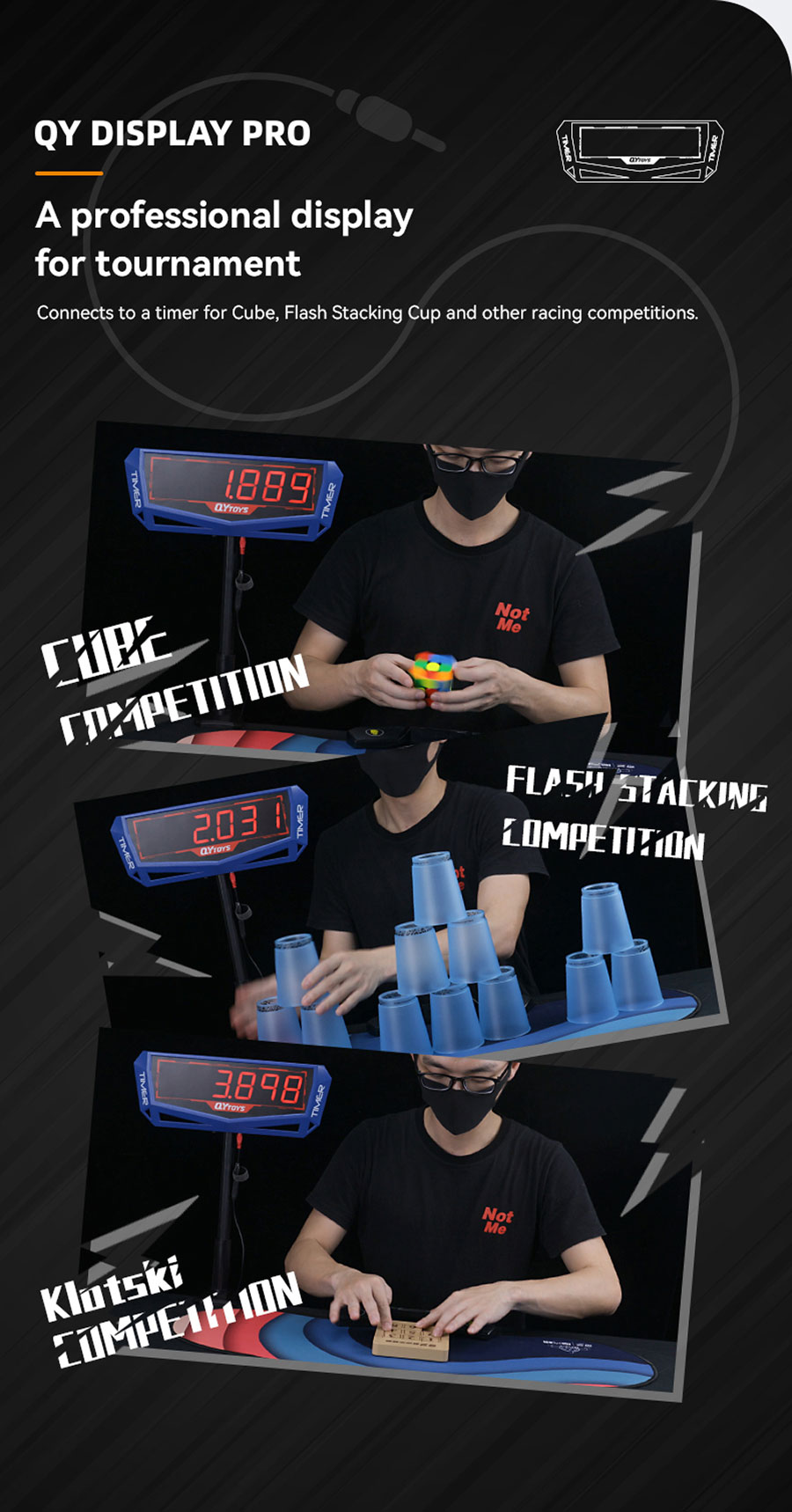 QY Cube Timer Display Pro puzzle intellectual toy magic cube [ZiiCube.com]